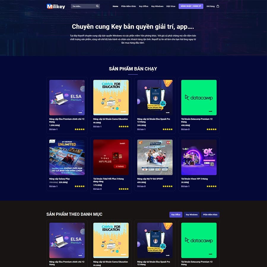 Theme WordPress bán tài khoản Premium, key bản quyền - Mua theme Flatsome Việt Hóa